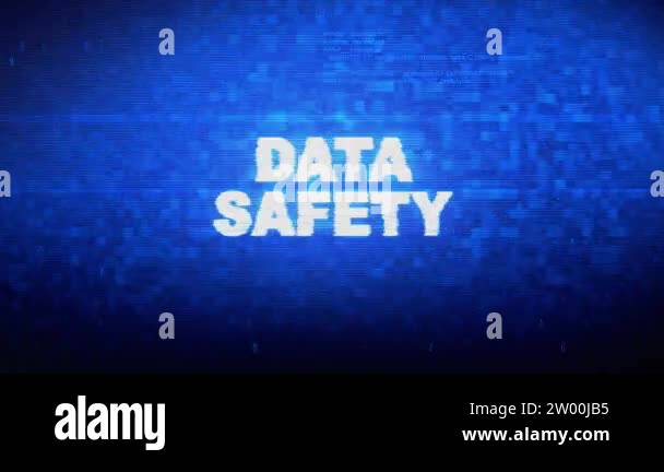 Data Safety Text Digital Noise Twitch Glitch Distortion Effect Error ...