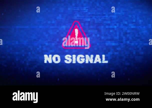 No Signal Text Digital Noise Twitch Glitch Distortion Effect Error ...