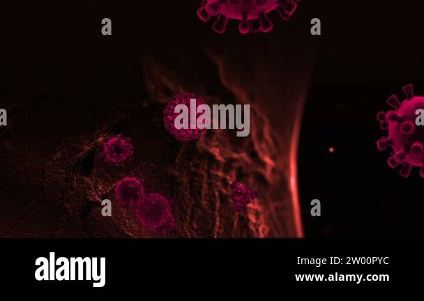 Medical illustration 2d, 3d animation background of cells, bacteria ...