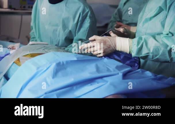 spinal surgery in the neurosurgical department. removal of hernia in ...
