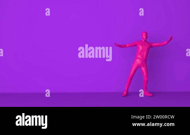 minimal dancing person colourful looping animation. 3D Rendering Stock ...