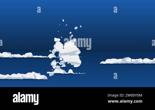 Smoke animation from fast movement. Animation element for game. Cartoon ...