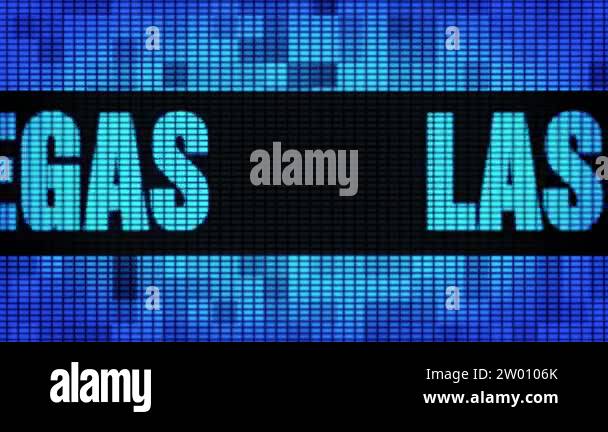 LAS VEGAS Front Text Scrolling LED Wall Pannel Display Sign Board Stock ...