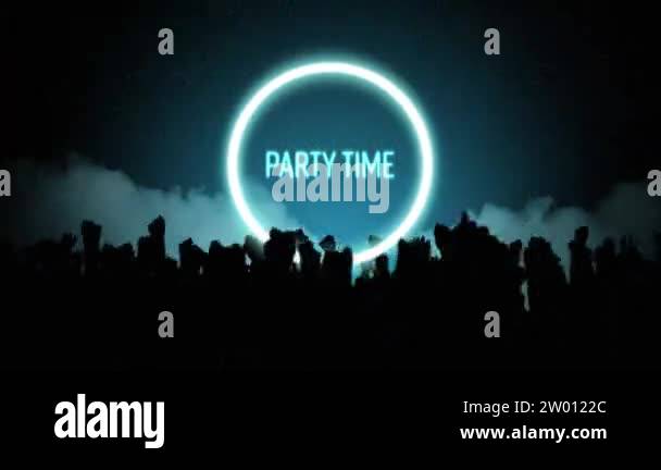 Animation of vintage video game screen with the words Party Time ...