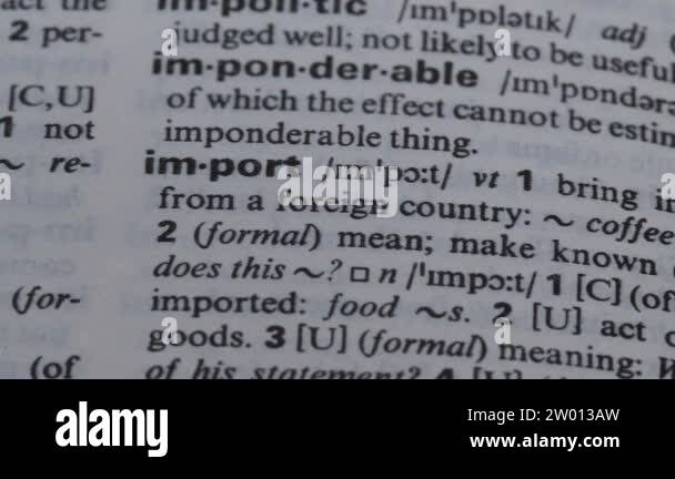 Import word Stock Videos & Footage - HD and 4K Video Clips - Alamy
