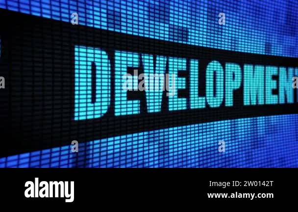 Development Side Text Scrolling LED Wall Pannel Display Sign Board Stock Video Footage - Alamy