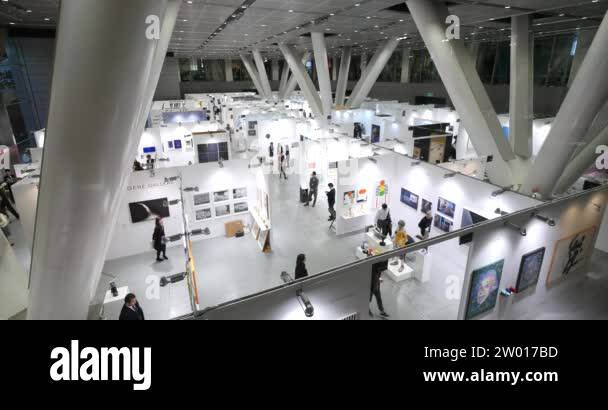 TOKYO, JAPAN - CIRCA MARCH, 2017: Art exposition inside of Tokyo ...