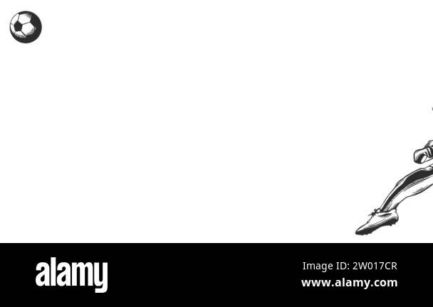 soccer player in dramatic play during a soccer game cartoon animation ...