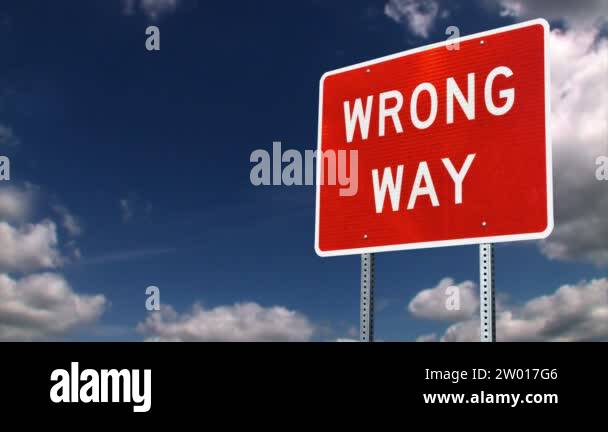 Wrong way road sign Stock Videos & Footage - HD and 4K Video Clips - Alamy
