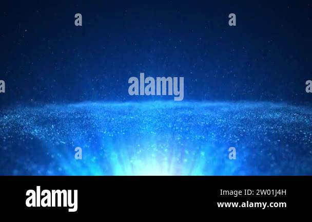 Blue particles rays background is a spectacular motion graphics. Blue ...