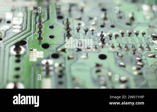 Component side of a printed circuit board Stock Videos & Footage - HD ...