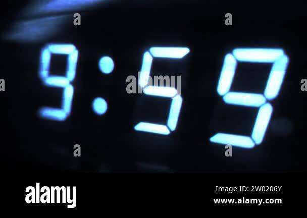 4K Digital Clock Turn to 10 Futuristic Design 1 Stock Video Footage - Alamy