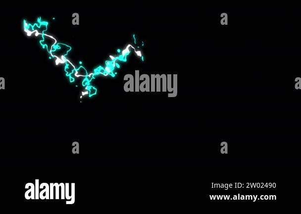 Electric special effect shock wave with alpha channel black background ...
