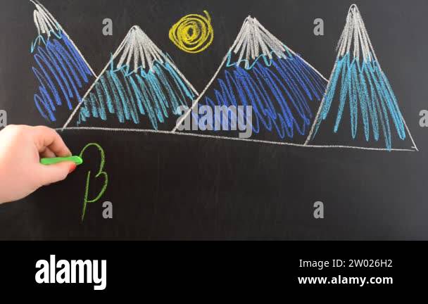 How to draw a hill river landscape Stock Videos & Footage - HD and 4K ...