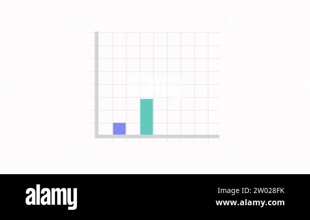 Motion infographic with graph for presentations. Icon, data. Bar chart ...