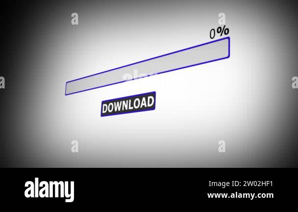 PC screen the Internet download progress bar 2D animation Stock Video ...