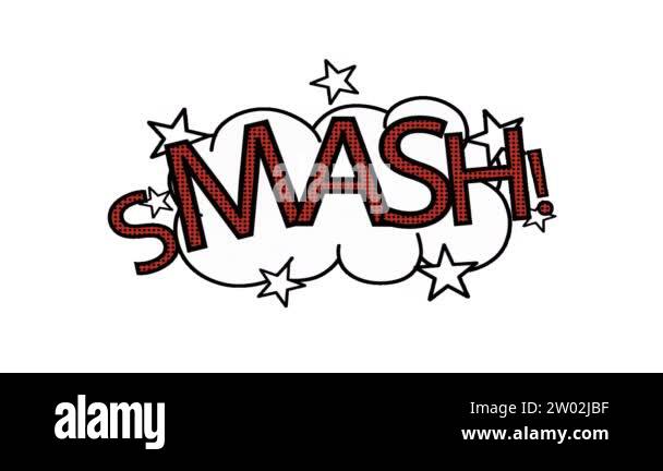 Animation of the words 4 Alpha Comic Elements written in white letters ...