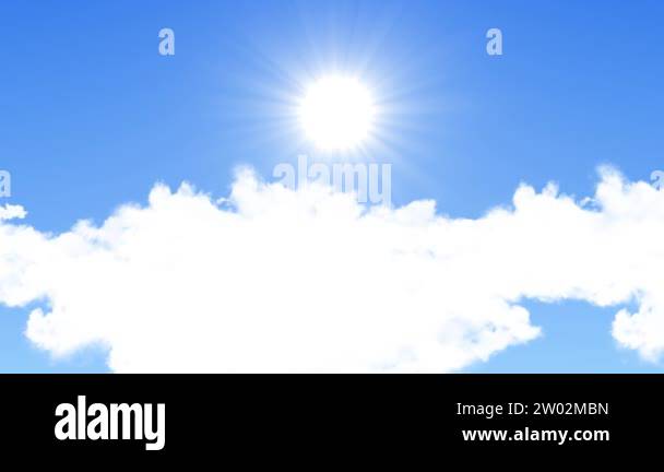 Beautiful Blue Sky with Clouds loop Animation background Green Screen ...