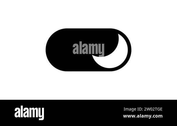 Switch On and Off Button on Phone and Tablets Screens. Toggle Button on White Background. Loop ...