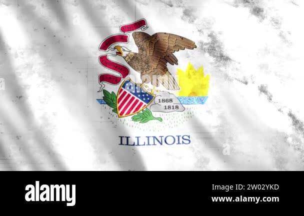Illinois State Flag Animation, Full HD, 1920x1080 Pixels, Extend the ...