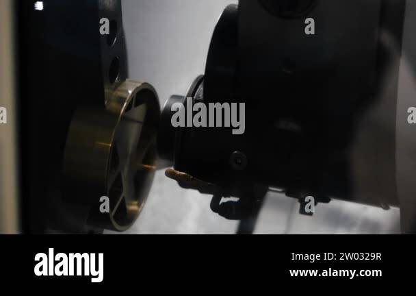 High-precision metal processing on the machine. Media. CNC machine ...