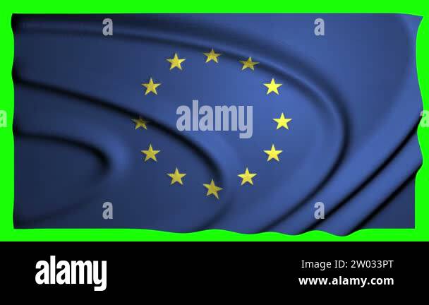 european Animation Flag Animation Green Screen Animation european union ...