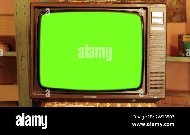 80s Television With Green Screen. Aesthetics Of The 80s. Zoom In. You ...