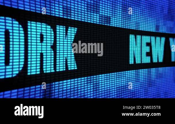NEW YORK side Text Scrolling LED Wall Pannel Display Sign Board Stock ...