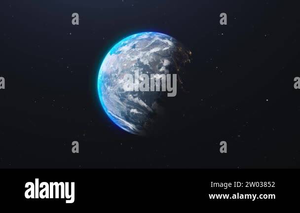Rotate around Planet Earth. Day and night changing cycle. World globe Stock Video Footage - Alamy