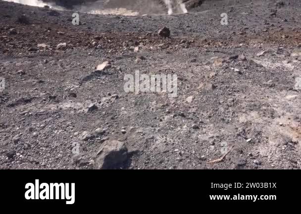 Volcanic gas exiting through fumaroles on Grand or Fossa crater of ...