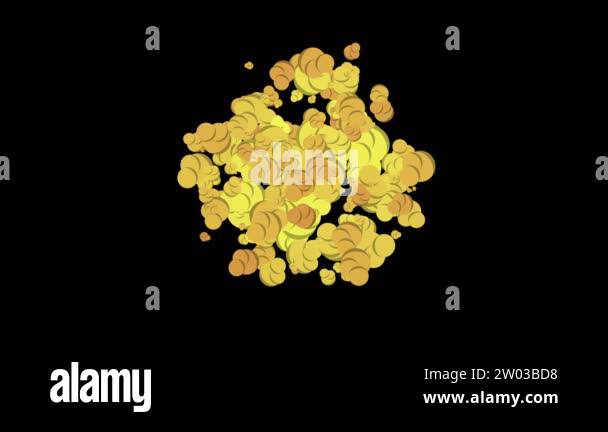 Cartoon Animation Explosion Illustration Comic 4k Alpha Channel Stock ...