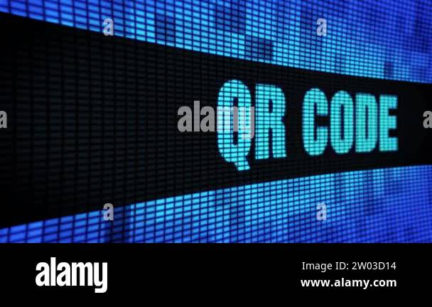 QR Code Side Text Scrolling LED Wall Pannel Display Sign Board Stock ...