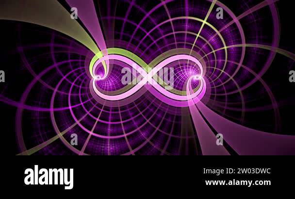 Rapid color changing video with two interlocking spirals creating an ...