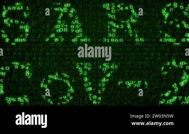 SARS-CoV-2 Test - Digital Data Code Matrix. Monitor displaying SARS-CoV ...