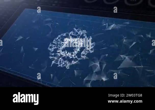 Explosive introduction of chip processor concept. Polygonal animation ...