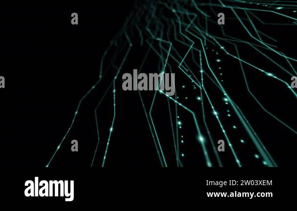 Abstract particle line lighting frame structure pattern wireframe polygon futuristic bokeh ...