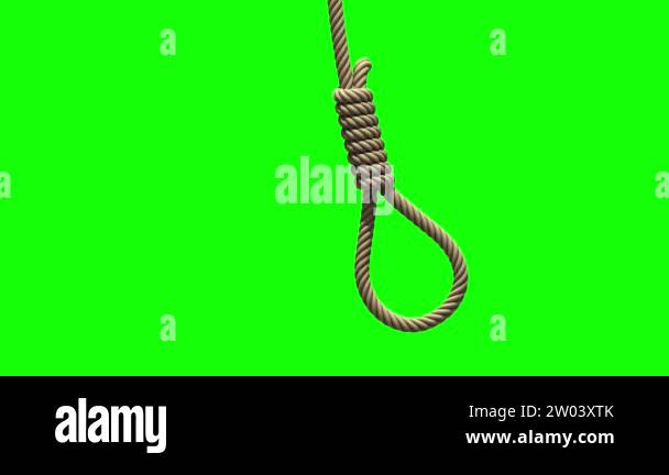 Hangmans noose on green screen Stock Video Footage - Alamy