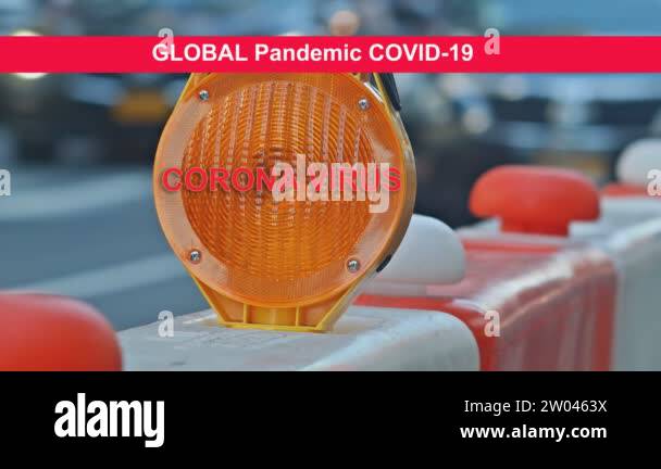 Orange traffic barrier barrels to detour traffic around construction ...