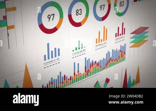 Business Statistics, Market Data And Infographics Layout/ 4k animation ...