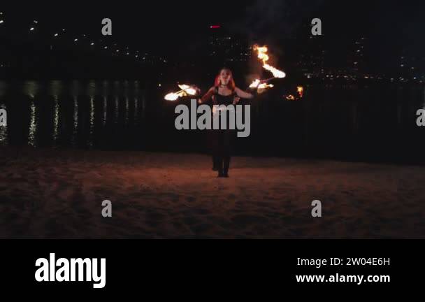 Fireshow artists showing skills Stock Videos & Footage - HD and 4K ...
