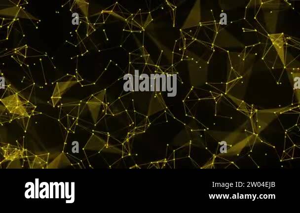 Abstract yellow dotted grid on black background. Loop animation. Slow motion Stock Video Footage ...