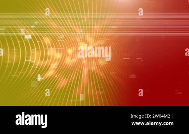 Digital animation of a curved grid with gradient colors and static ...