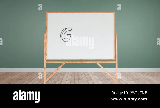 Digital animation of a Goal text being written in a white board with ...