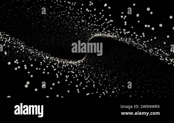 Abstract white dot clouds moving forward and backward at the same time ...