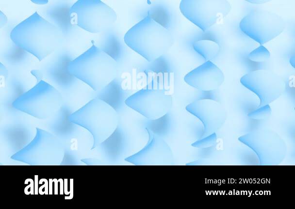 Abstract 3D geometric twist object rotating on pastel background. 4K ...