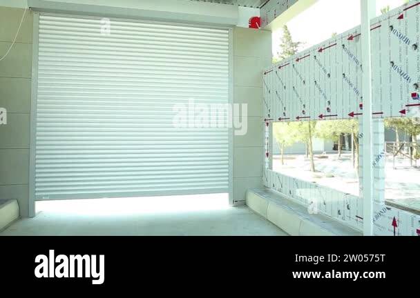 Azerbaijan, Baku 24.02 2020 . Automatic Electric Roll-up Gate Or Push ...