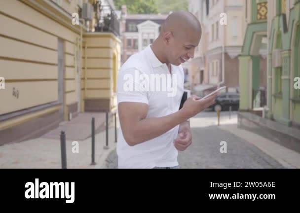 Portrait of handsome successful confident bald middle eastern man ...