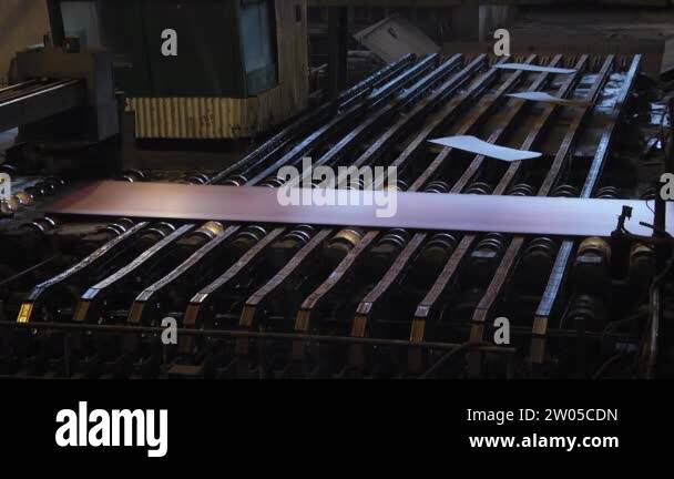 Steel plant, production of steel sheets, transportation of hot sheets ...