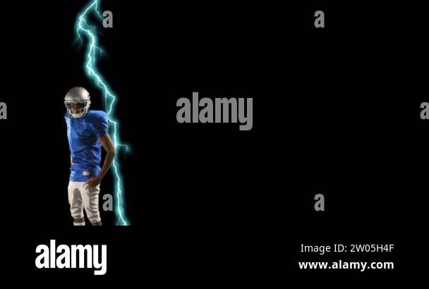 Digital animation of an American football athlete taunting with a ...