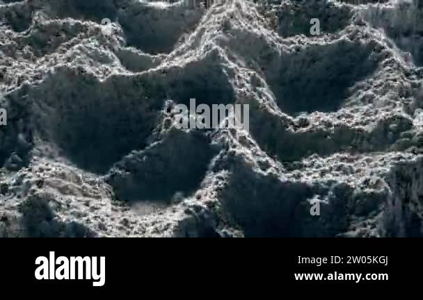 Abstract wave displacement surface. Abstract dark planet surface. Noise ...